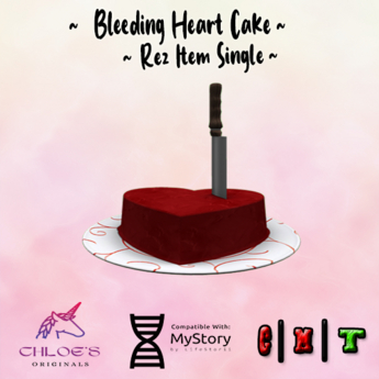 Second Life Marketplace - [CO-MS] Bleeding Heart Cake (Rez)